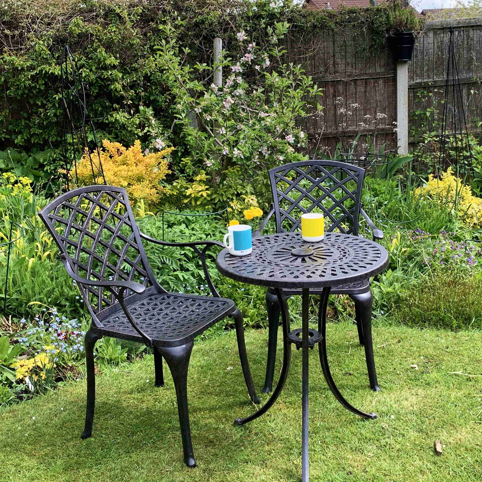 Emma Metal Garden Chair in Antique Bronze | Lazy Susan