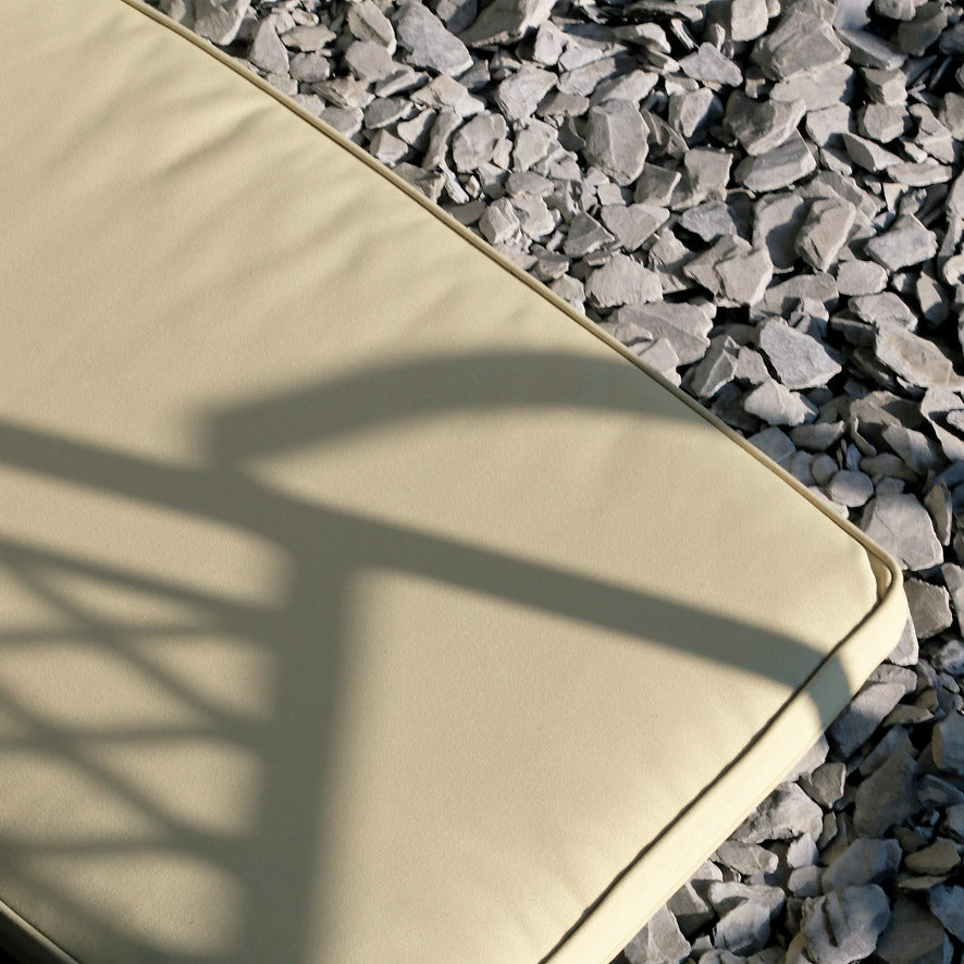 The April Garden Bench Seat Cushion in Stone | Lazy Susan